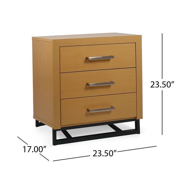 Beeson 3 Drawer Nightstand (Set of 2) by Christopher Knight Home - Bed ...