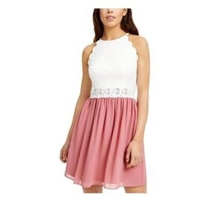 BCX Juniors' Scallop Halter Top Pink Size Large - Bed Bath & Beyond ...