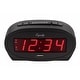 Equity by La Crosse 0.9 In. Red LED alarm clock with USB port - Bed ...