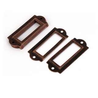 File Drawer Label Tag Name Card Holder Copper Tone 10pcs - Copper Tone ...