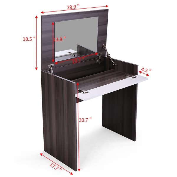 Vanity Make-up Dressing Table with Flip up Mirror Top - Bed Bath ...