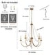 Alisar Mid-century Modern 5-Light Candle Classic Chandelier Wood Beaded ...