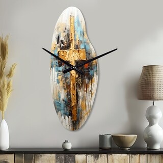 Divine Love Religious Cross III - Religious Landscape Large Wall Clock ...