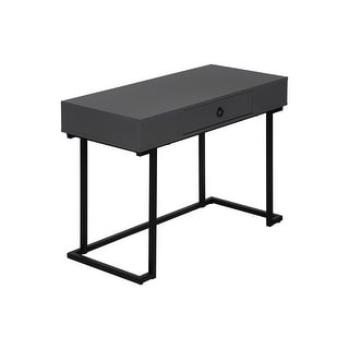 Modern Desk with Large Center Drawer & Metal Ring Pull - Bed Bath ...