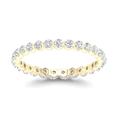 De Couer 1/3ct TDW Diamond Contour Wedding Band in 10k Gold for Women ...