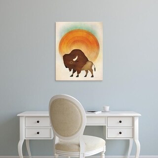 Easy Art Prints Ryan Fowler's 'Blazing Sun Bison' Premium Canvas Art ...