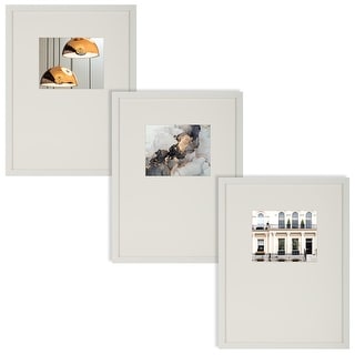3 Piece Gallery Wall Picture Frame Set 18" x 24" Matted to 8" x 10 ...