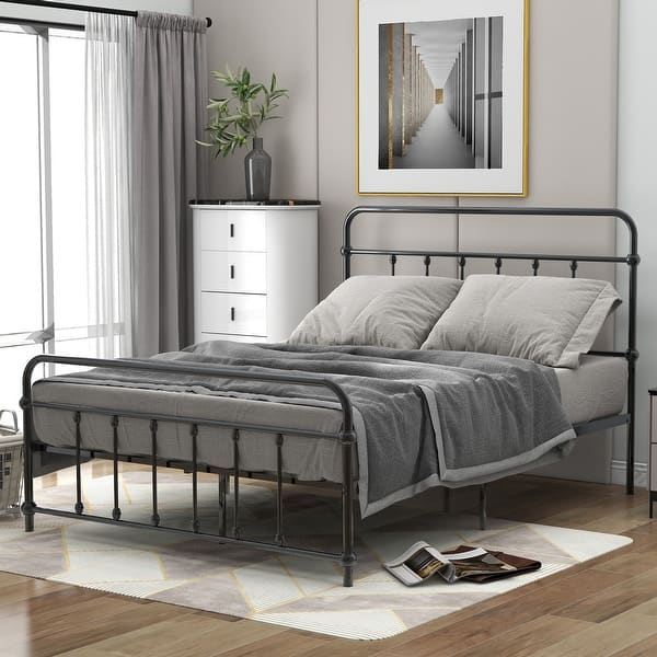 simple metal bed frame full