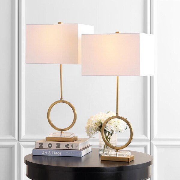 SAFAVIEH Lighting 32" Alder LED Table Lamp (Set of 2) - 17"x17"x32 ...