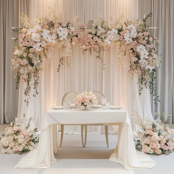 white wedding backdrop