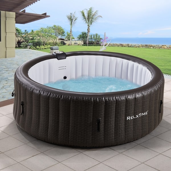 Portable Round Inflatable Hot Tub 6 Person Spa - Bed Bath & Beyond ...