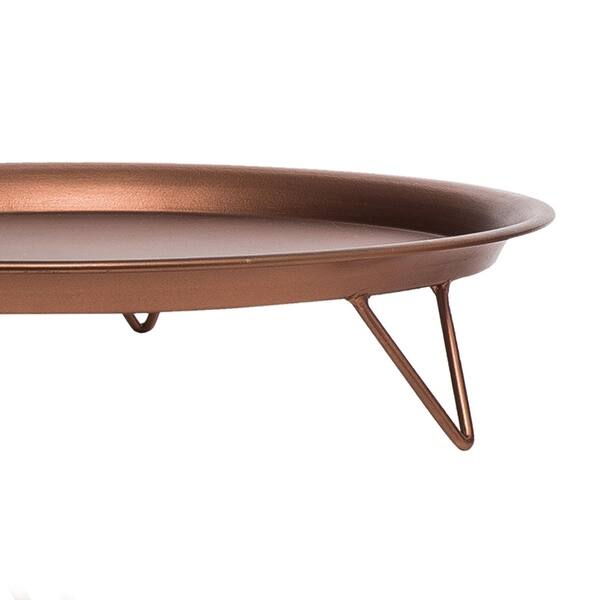 Foreside Home & Garden Set of 3 Copper Metal Decorative Riser Stands ...