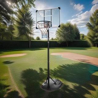 Portable Basketball Hoop System with 32 Inch Backboard and Wheels - Bed ...