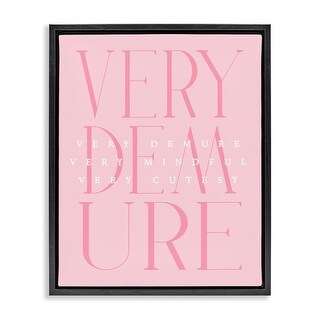 Stupell Elegant Pastel Very Demure Framed Floater Canvas Wall Art ...