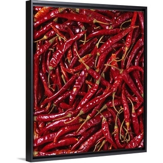 "Dried chili peppers" Black Float Frame Canvas Art - Bed Bath & Beyond ...