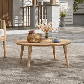 Christopher Knight Home - Alba Outdoor Acacia Wood Coffee Table with Circular Charm - Bed Bath ...
