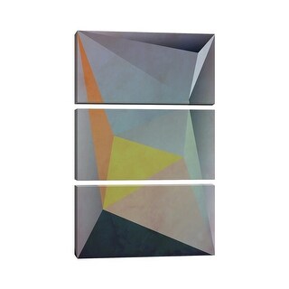 iCanvas "Interconnected Triangles V" by Angel Estevez 3-Piece Canvas ...
