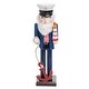 Large Wood Captain Nutcracker Wood Composite Fabric Traditional Figure ...