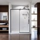 48-60" W x 76" H Semi-Frameless Sliding Shower Door with Smooth Buffer ...