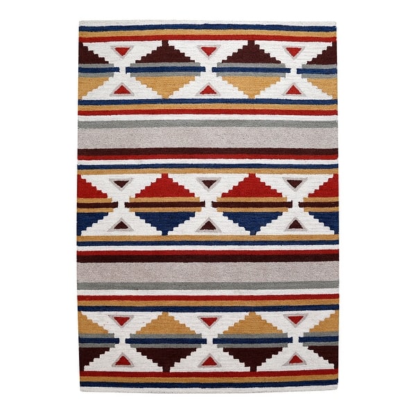 George Towne Living Modern Aztec Luxury Handmade Southwest Flair Wool ...
