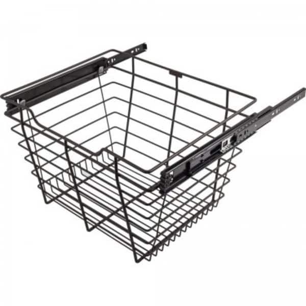 Hardware Resources 11" Tall Pull Out Wire Basket with Full Extension ...