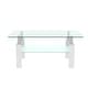 Rectangle Glass Coffee Table, Clear Coffee Table, Modern Side Center ...