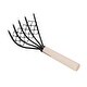 5 Teeth Mesh Net Claw Rake 10.24-inch Carbon Steel Rake w Wood Handle ...