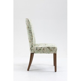 Fabric Upholstered Parsons Chair with Solid Wood Legs Dining Chairs Set ...