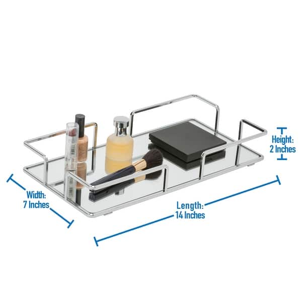 chrome mirror tray