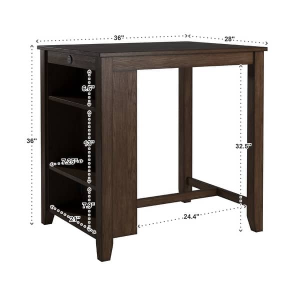 Beck Wood Counter Height Dining Table with USB by iNSPIRE Q Classic ...