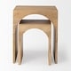 Chloe Light Brown Solid Wood Square Nesting Accent Tables (Set of 2 ...