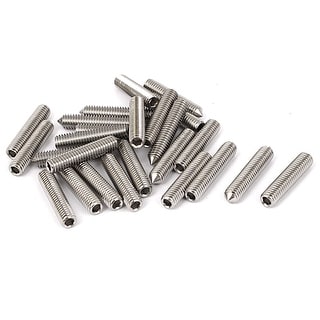 M6x30mm Stainless Steel Cone Point Grub Screws Hex Socket Set Screw ...