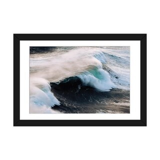 iCanvas "Powerful Wave Breaking In Nazare During Sunset" by Michael ...