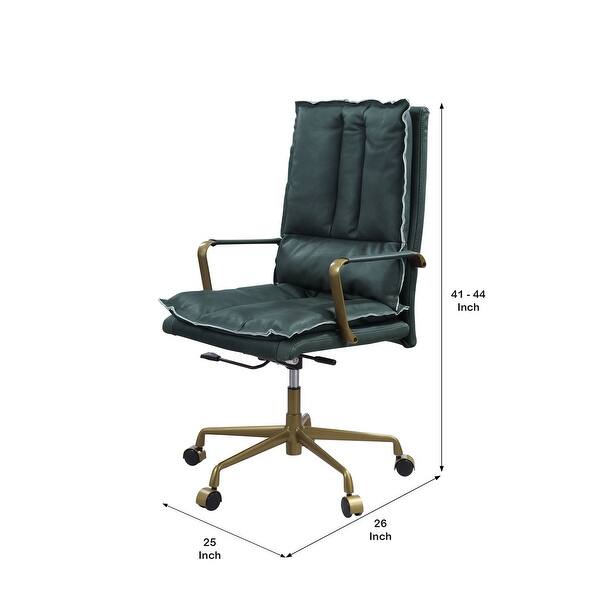 Office Chair with 360 Degrees Swivel, Dark Green and Brown - Bed Bath ...