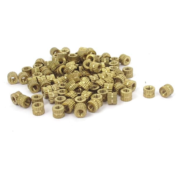 100pcs Metric Threaded Brass Knurl Round Insert Nuts - Bed Bath ...