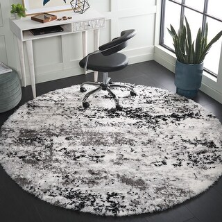 SAFAVIEH Lindsay Shag Nancie Modern Abstract 2-inch Thick Rug - 6'7 ...
