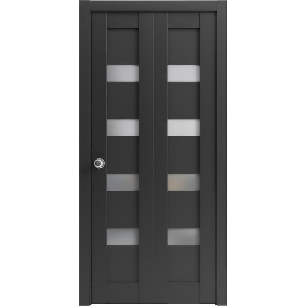 THE SLIDING DOOR COMPANY 3 Panel, Sliding Closet Doors, Frosted Glass ...