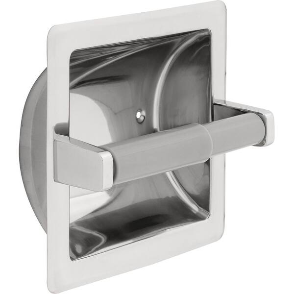 Delta 45070 Recessed Spring Rod Tissue Holder - Bright Stainless - Bed ...