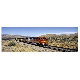 "Train on a railroad track, Santa Fe Railroad, Arizona" Poster Print ...