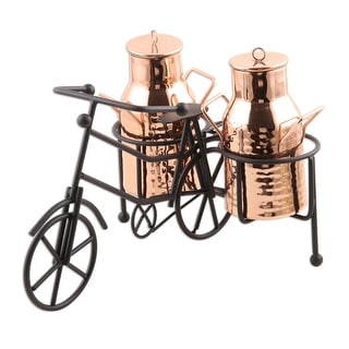 Novica Handmade Snack Cycle Iron And Copper-Plated Snack Bowls - Bed ...