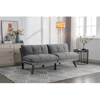 Modern 2 Seater Sofa Bed Velvet Upholstered Reclining Loveseat, Sleeper ...