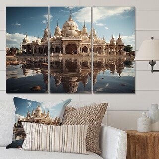 Designart "Hinduisim Art Temple Reflections II" Spiritual Canvas Prints ...