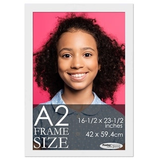 A2 Frame White Modern Minimalist - Wooden 16.5x23.5 Frame ...