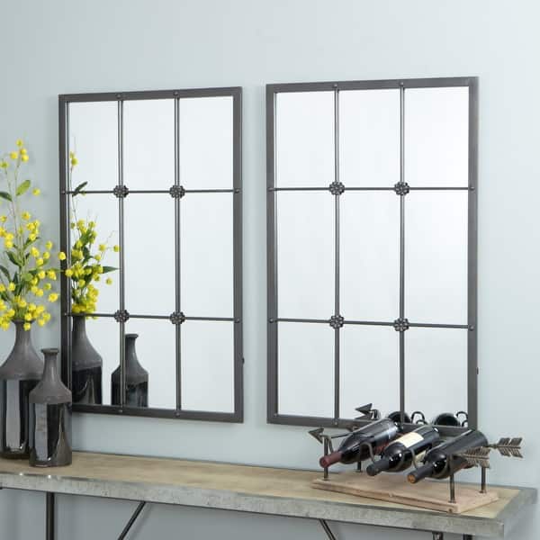 Kinslee Window Pane Wall Mirror - 38"H x 23.5"W x 1.5"D - Bed Bath ...
