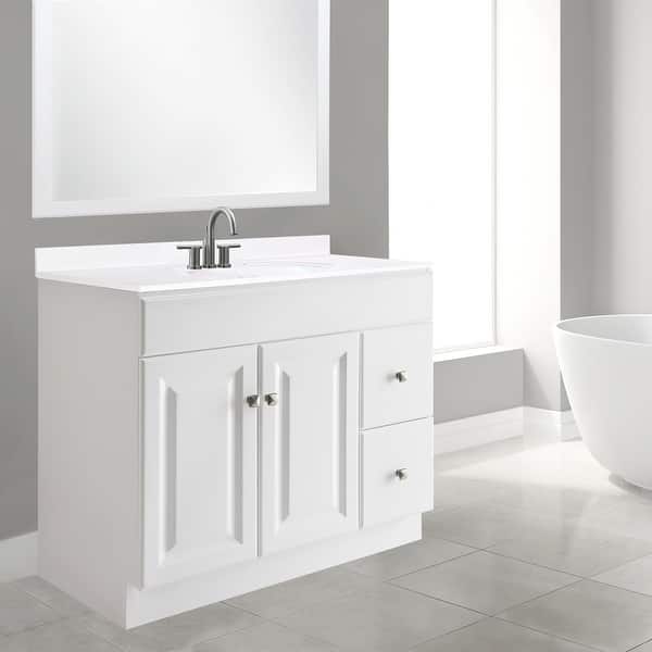 Wyndham Bathroom Vanity Cabinet White Ready to Assemble - Bed Bath ...