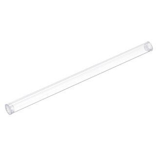 Clear Rigid Tube Round Plastic Tubing with End Caps, 10mmx11mm/0.4"x0 ...