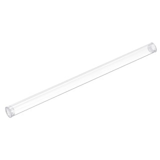 Clear Rigid Tube Round Plastic Tubing with End Caps, 10mmx11mm/0.4"x0 ...