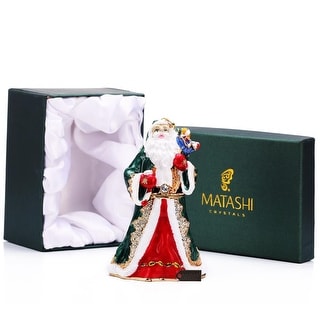 Matashi Hand Painted Gift Bearing Santa Ornament/Trinket Box ...