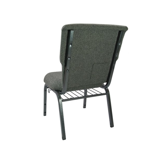 34.5" Charcoal Gray Silver Vein Multipurpose Church Chair Book Rack ...