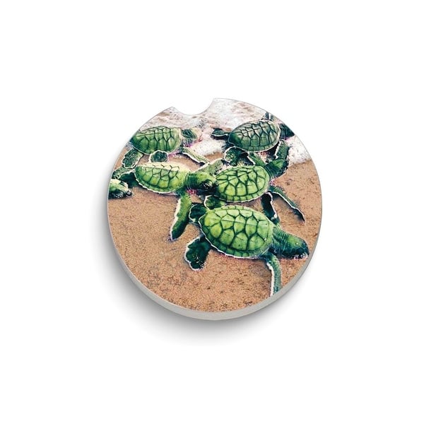 Curata Baby Sea Turtles Absorbent Stone Car Coaster - Bed Bath & Beyond ...